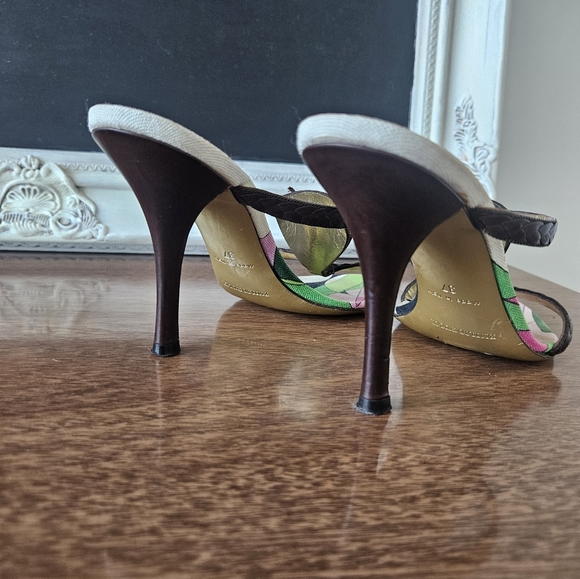 Emilio Pucci | Shoes | Emilio Pucci Rich Brown Braided Leather Adorned ...